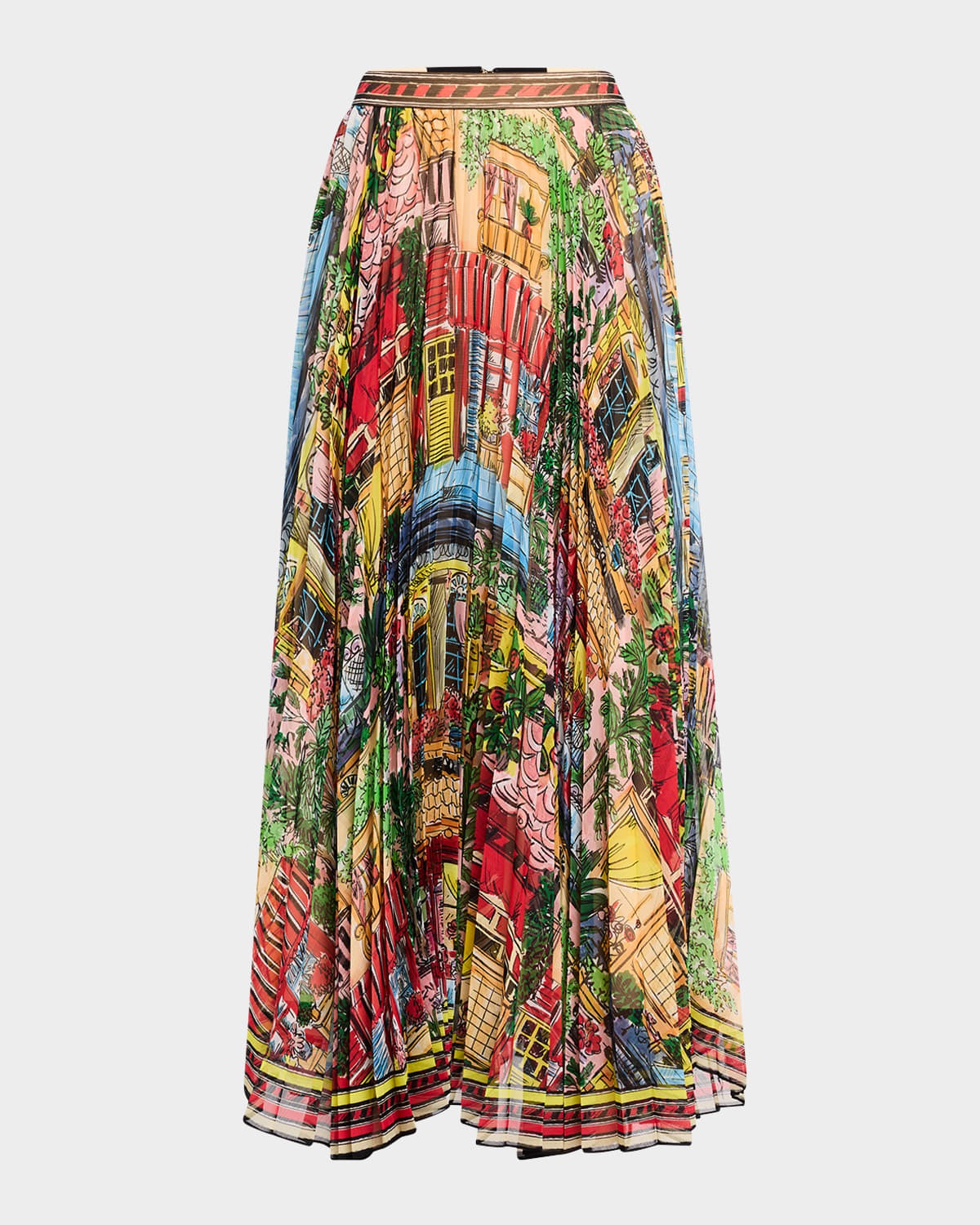 LUX EMERALD PLEATED VACATION- SKIRT